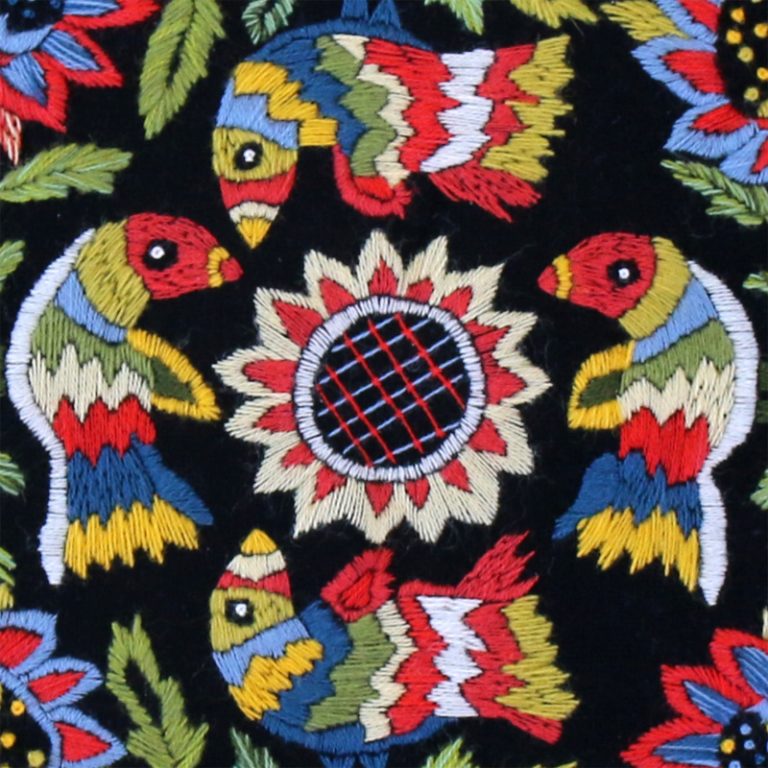 Broderikit: Bröllopskudde från Skåne i yllebroderi - Brodera mera